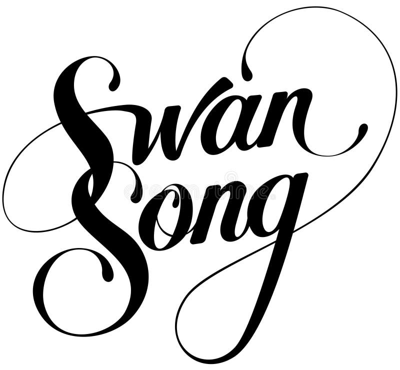 Calligraphy, swan stock vector. Illustration of drawing - 33576020