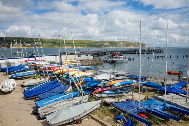 Swanage Dorset UK editorial stock photo. Image of boat - 51445963