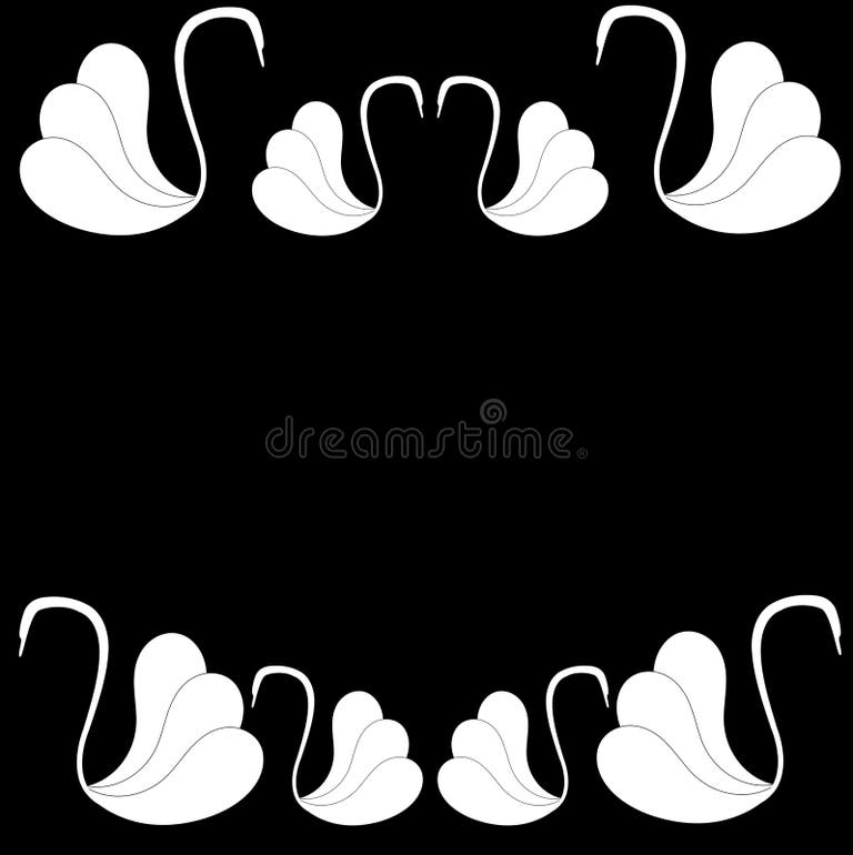 Swan Border Frame Stock Illustrations – 221 Swan Border Frame Stock ...