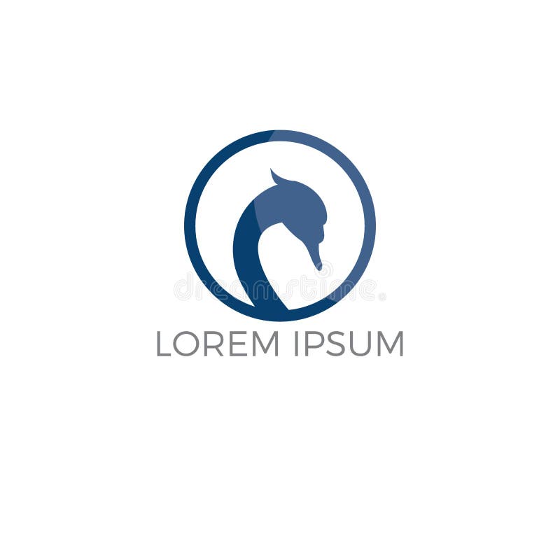 Swans logo design. stock vector. Illustration of beautiful - 156555236