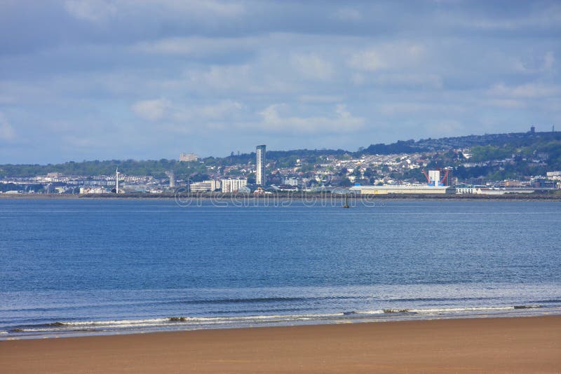 Swansea Bay stock image. Image of sand, beach, waves - 29842309