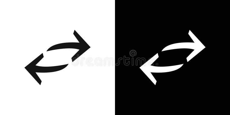 Swap Icon Flat Vector Set Outline Stock Vector - Illustration of logo ...