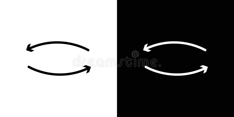 Swap Icon Isolated Flat Vector in Outline Stock Vector - Illustration ...