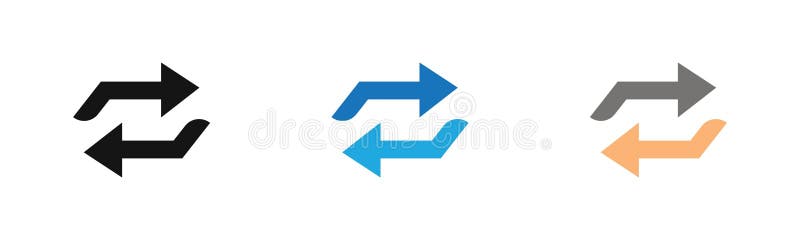 Swap Icon Line Art Logo Set Stock Vector - Illustration of right ...