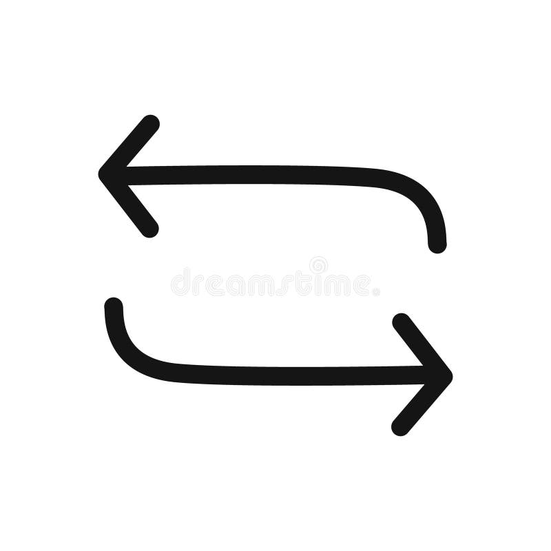 Swap Icon Linear Vector Graphics Sign Stock Illustration - Illustration ...