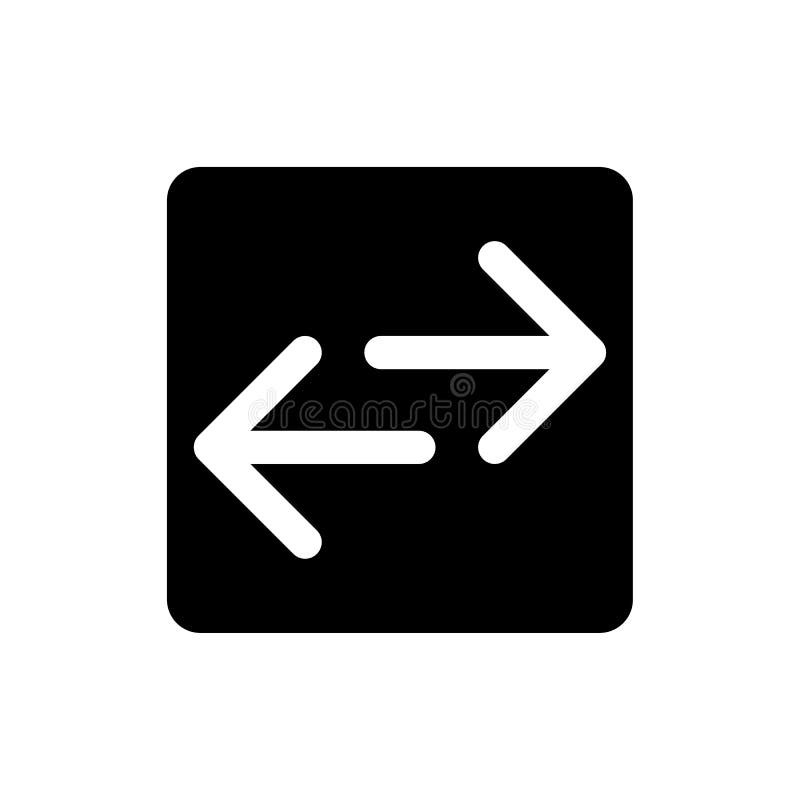 Swap Languages Black Glyph Ui Icon Stock Vector - Illustration of ...