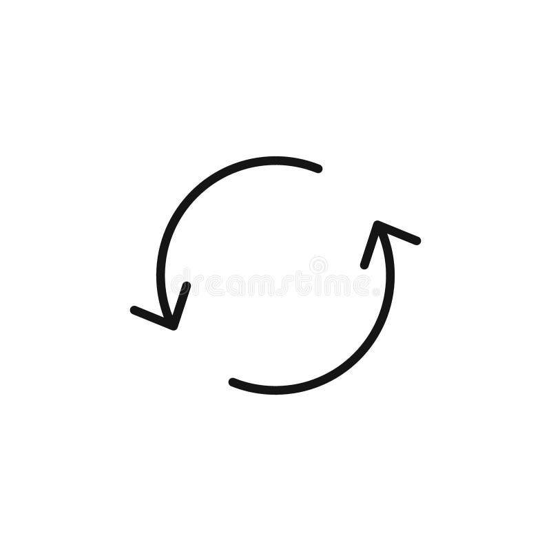 Swap Logo Sign Vector Outline Stock Vector - Illustration of currency ...