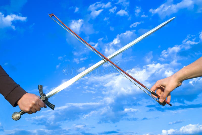 Sward and bow stock photo. Image of sward, fight, sunlight - 5385384
