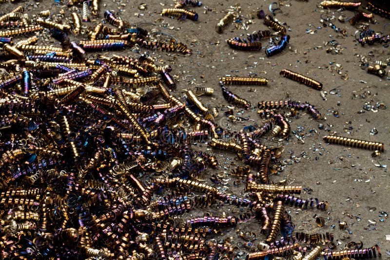 Swarf Industrial Background Stock Image - Image of machining, recycle ...