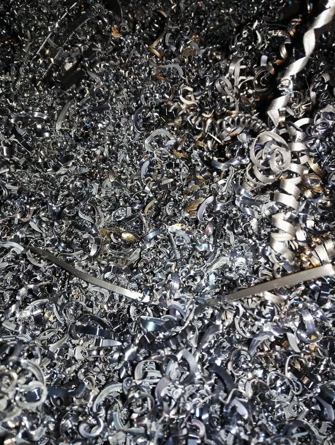 Swarf Waste Metalworking Production Stock Image - Image of heap ...