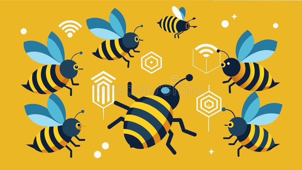 A Swarm of Bees Buzzing with Precision and Purpose Symbolizing the Seamless and Efficient ...