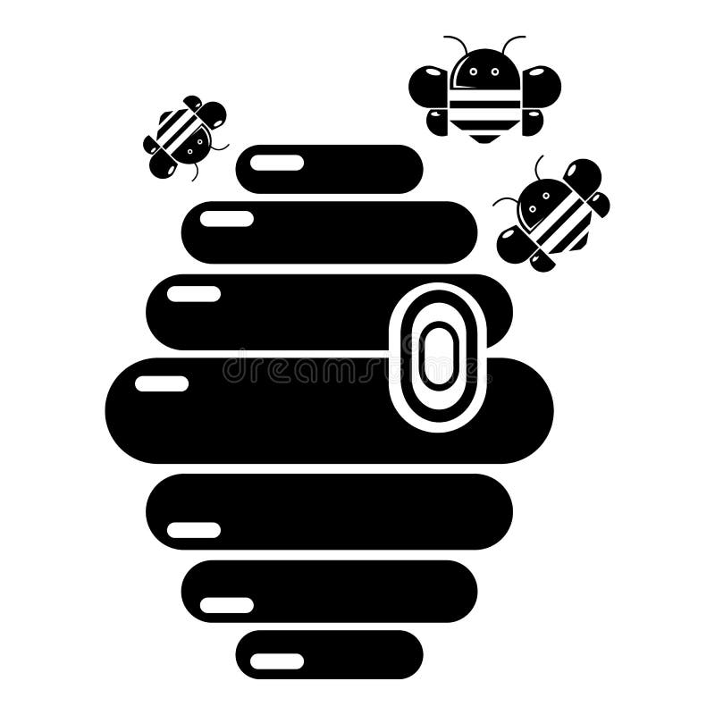 Swarm icon blue vector stock vector. Illustration of honeycomb - 142745182