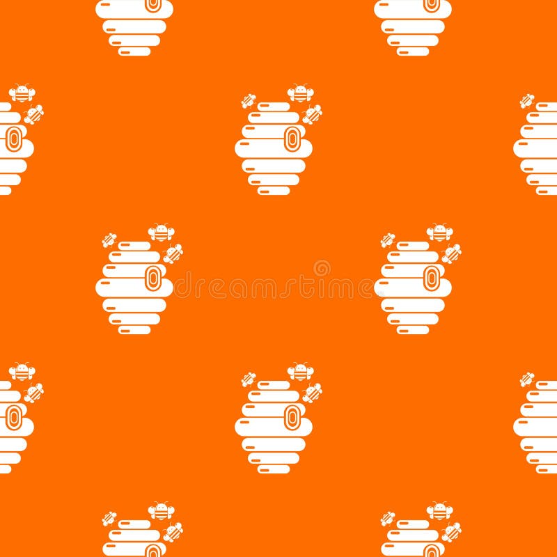 Swarm Pattern Vector Orange Stock Vector - Illustration of design ...