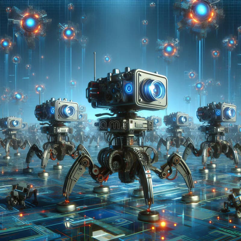 179 20. Swarm Robot - a Group of Robots that Work Together Toac Stock Illustration ...