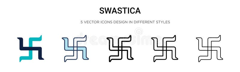 Swastica Icon in Filled, Thin Line, Outline and Stroke Style. Vector ...