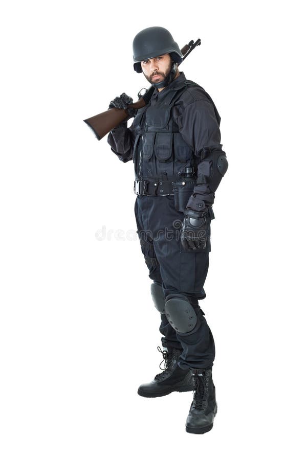 SWAT officer stock photo. Image of special, squad, enforcement - 38226774