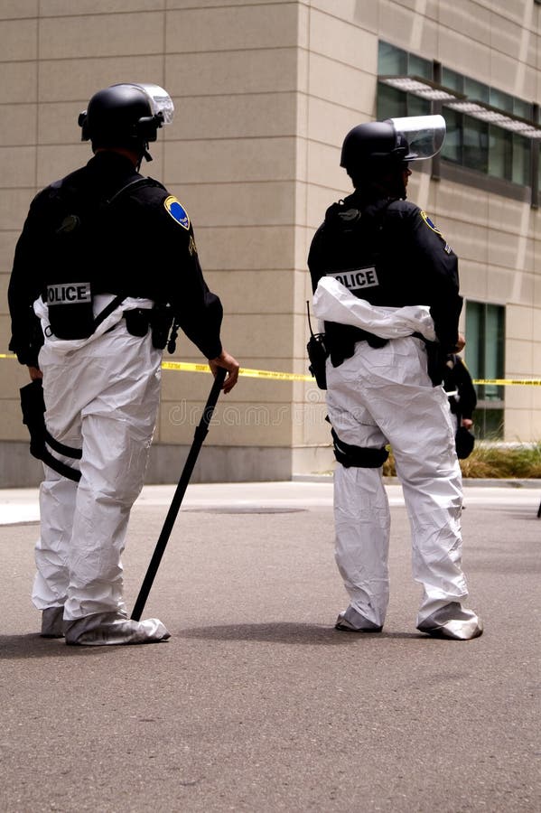 Police Hazmat CBRN suit stock image. Image of hazmat - 28807449