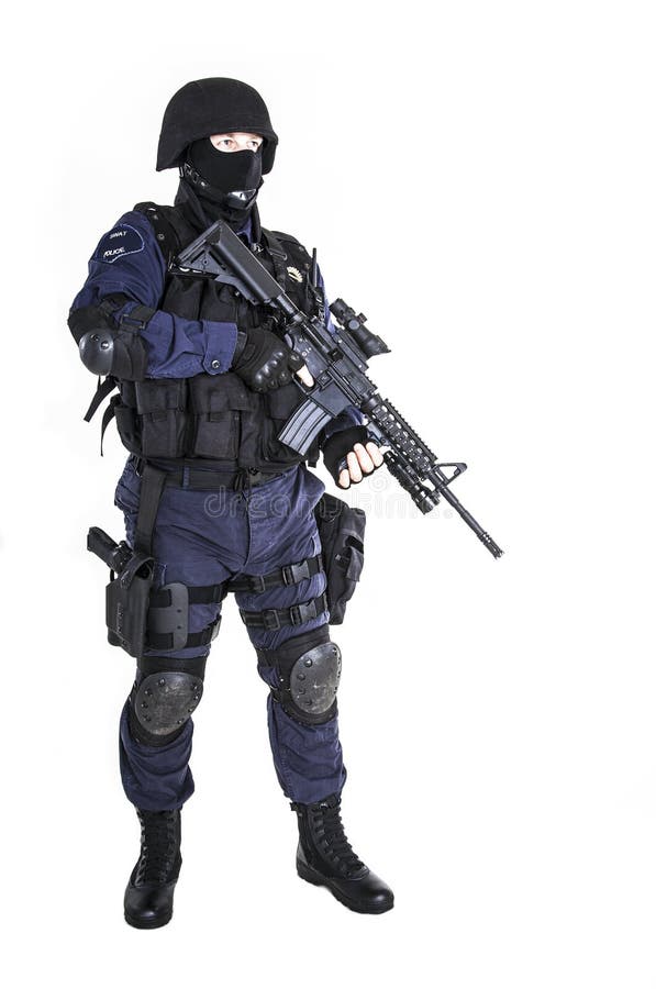 SWAT officer stock photo. Image of special, squad, enforcement - 38226774