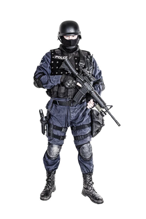 SWAT officer stock image. Image of equipment, police - 40957519