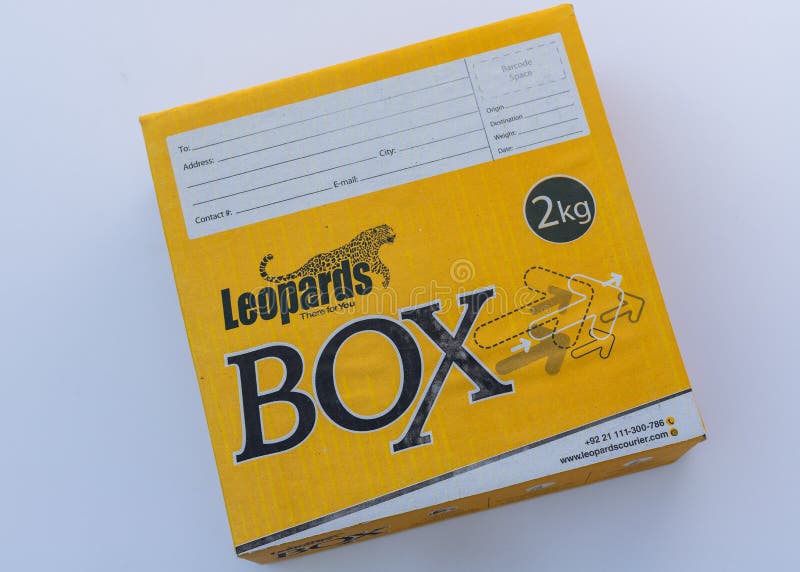 Leopards Cargo Box on White Isolated Background Editorial Photography ...