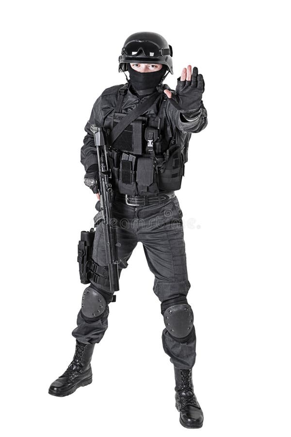 SWAT police officer stock photo. Image of swat, spec - 60983254