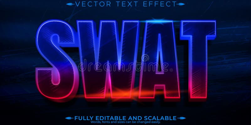 Swat Police Text Effect, Editable Criminal and Crime Text Style Stock ...