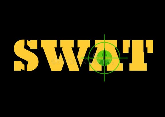 Swat sign and rifle sight stock illustration. Illustration of police ...