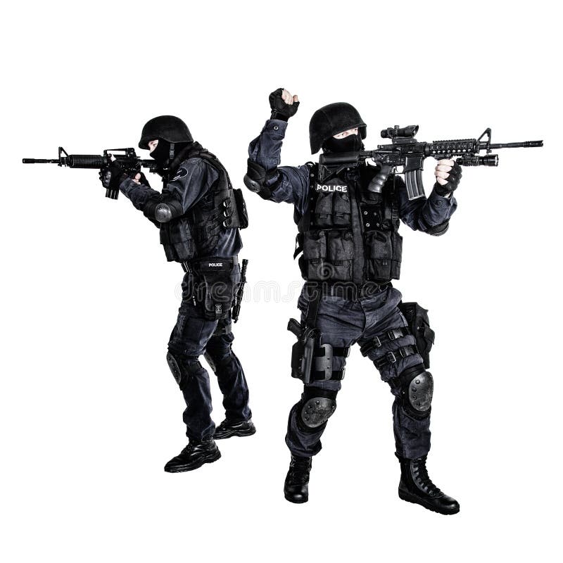 SWAT team in action stock image. Image of colorized, scope - 38226909