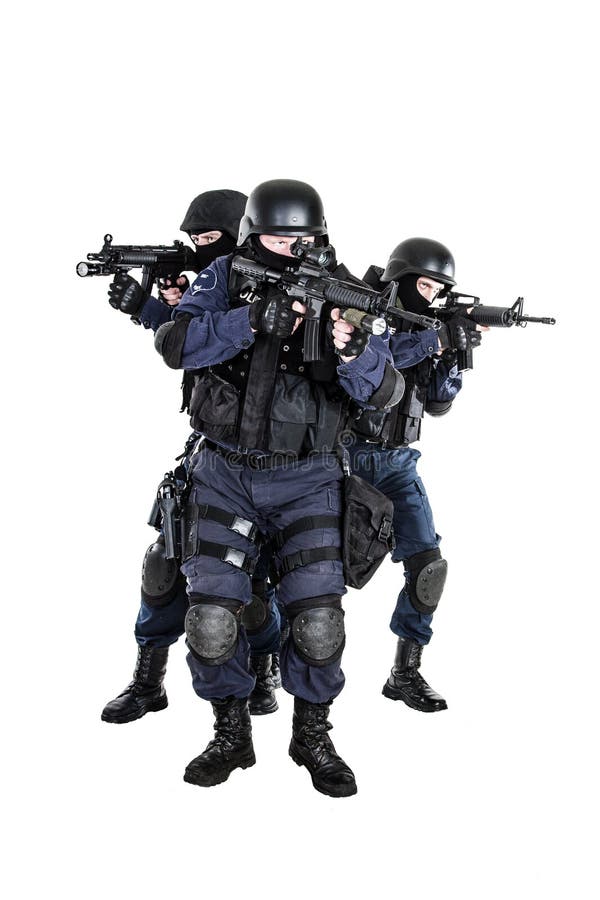 SWAT team in action stock photo. Image of helmet, marksman - 38484956
