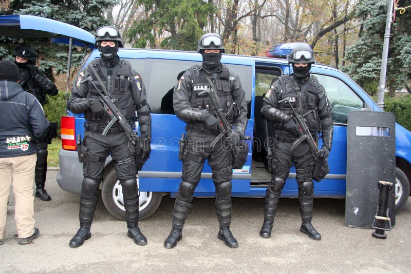 SWAT team display editorial stock image. Image of suit - 7529754