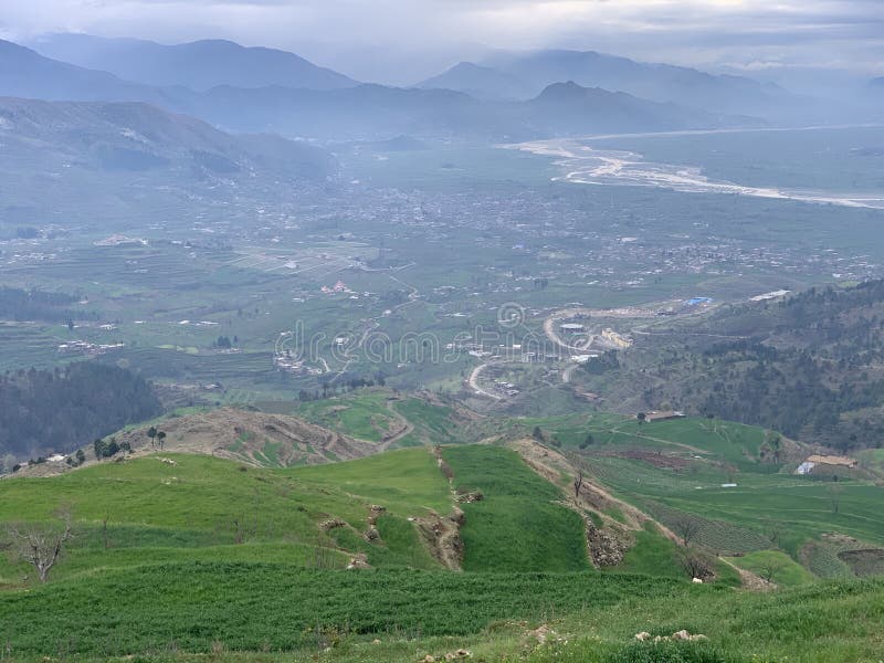 Swat Valley, View from One of the Mountains Stock Image - Image of ...