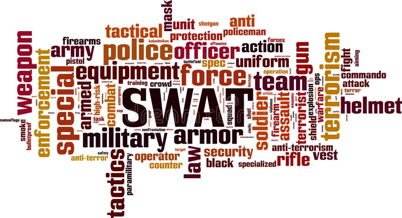 SWAT word cloud stock vector. Illustration of fight - 274372755