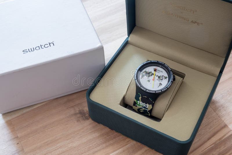 The Swatch Big Bold X a Bathing Ape Watch in the Box in Limited ...