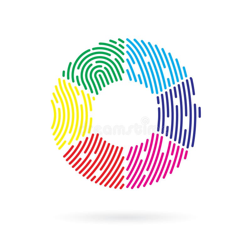 Swatch Color Cirlce Filled with Fingerprint Pattern Stock Vector ...