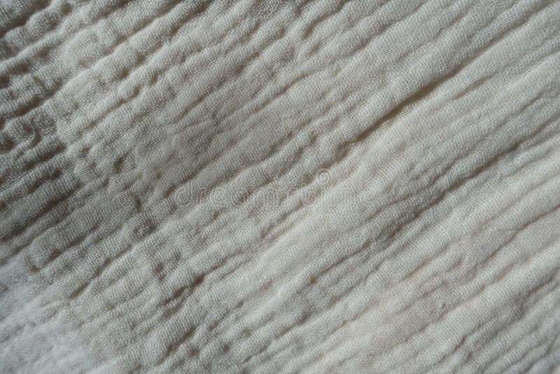 Muslin Fabric Cloth Woven Texture Background Light White Cream Color ...