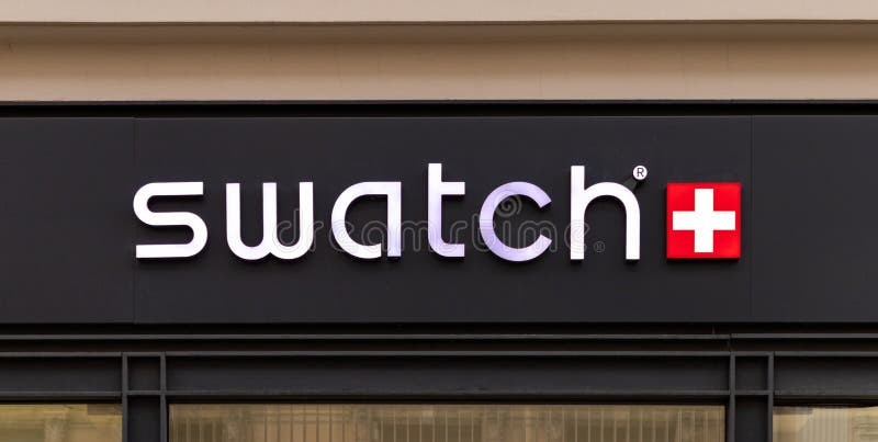 Swatch Store Logo editorial stock image. Image of swiss - 204738459