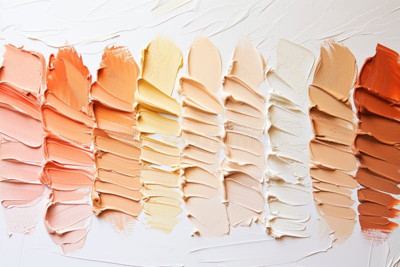 Swatches of Different Spring Shades on a White Backdrop Stock Image ...