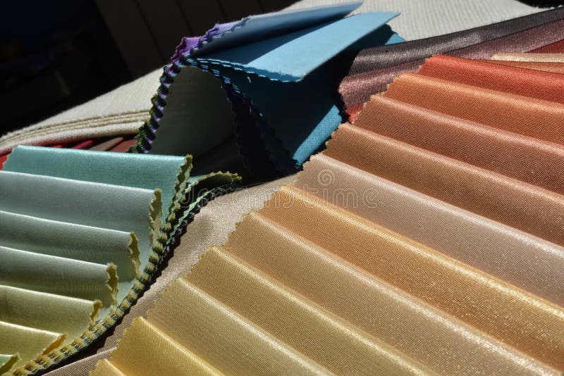 Swatches of Fabrics for House Decoration Stock Photo - Image of ...