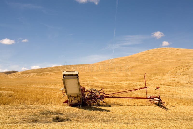 Swather Machine in a Field. Stock Photo - Image of equipment, harvest ...