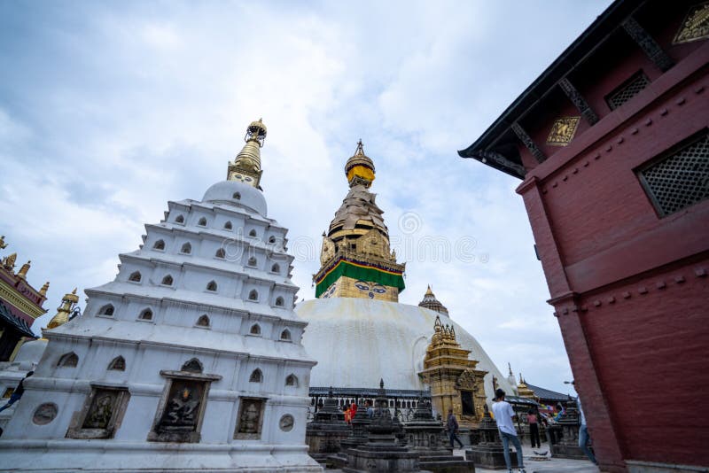 Swayambhu Buddhist Temple Building in India Editorial Photography ...