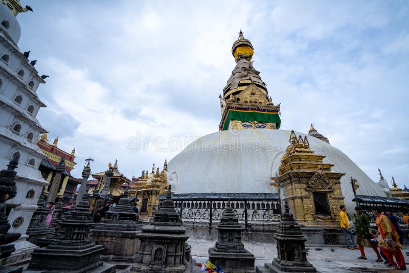 Swayambhu Buddhist Temple Building in India Editorial Photo - Image of ...