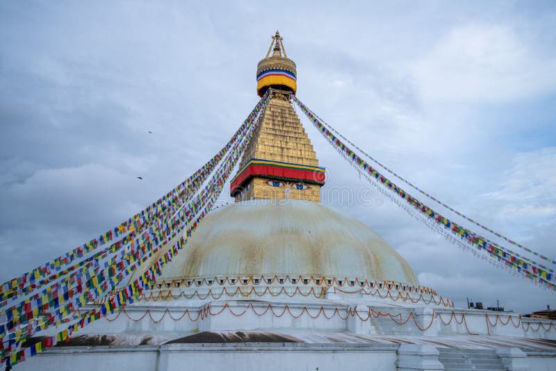 Swayambhu Buddhist Temple Building in India Stock Photo - Image of town ...