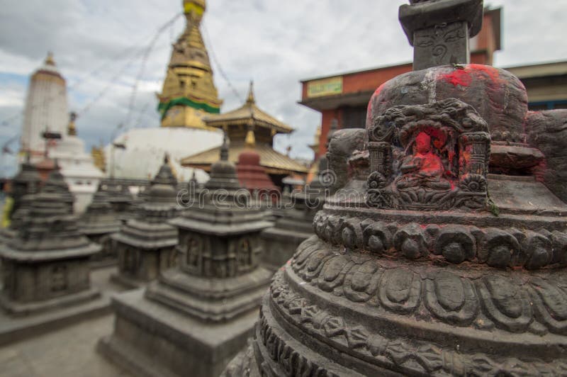 Swayambhunath stupa stock image. Image of boudha, stupa - 53499863