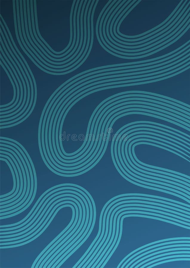 Swaying Wavy Lines Abstract Wave Background Blue Green Stock Vector ...