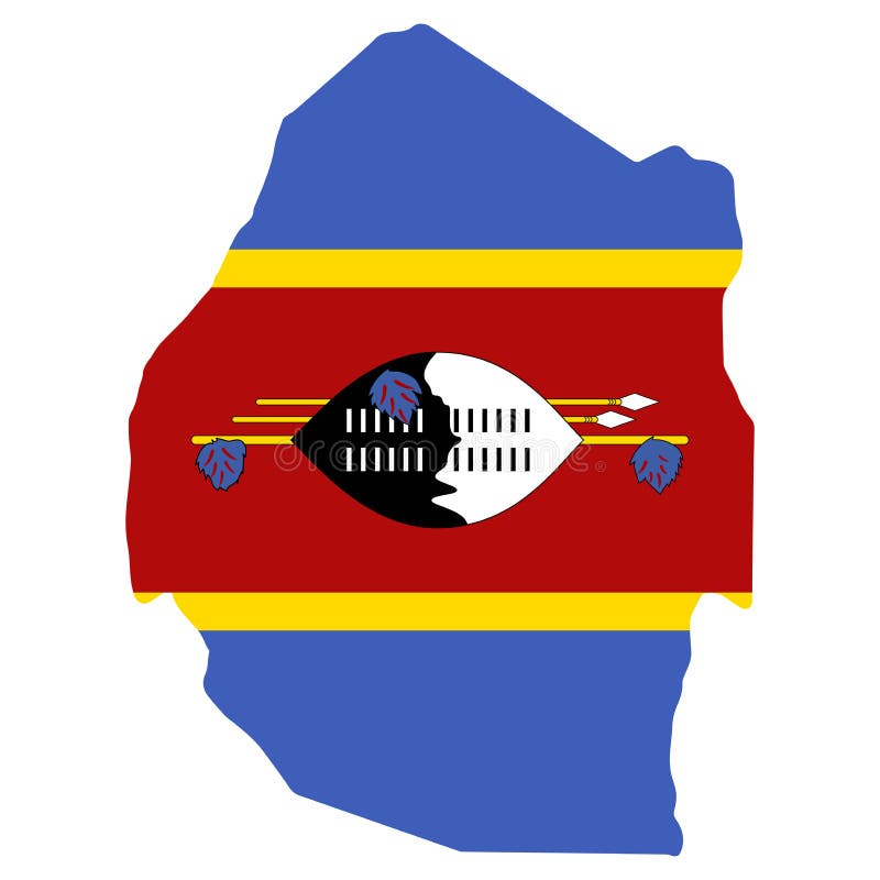 Swaziland Kingdom of Eswatini Map Flag Vector Stock Vector ...