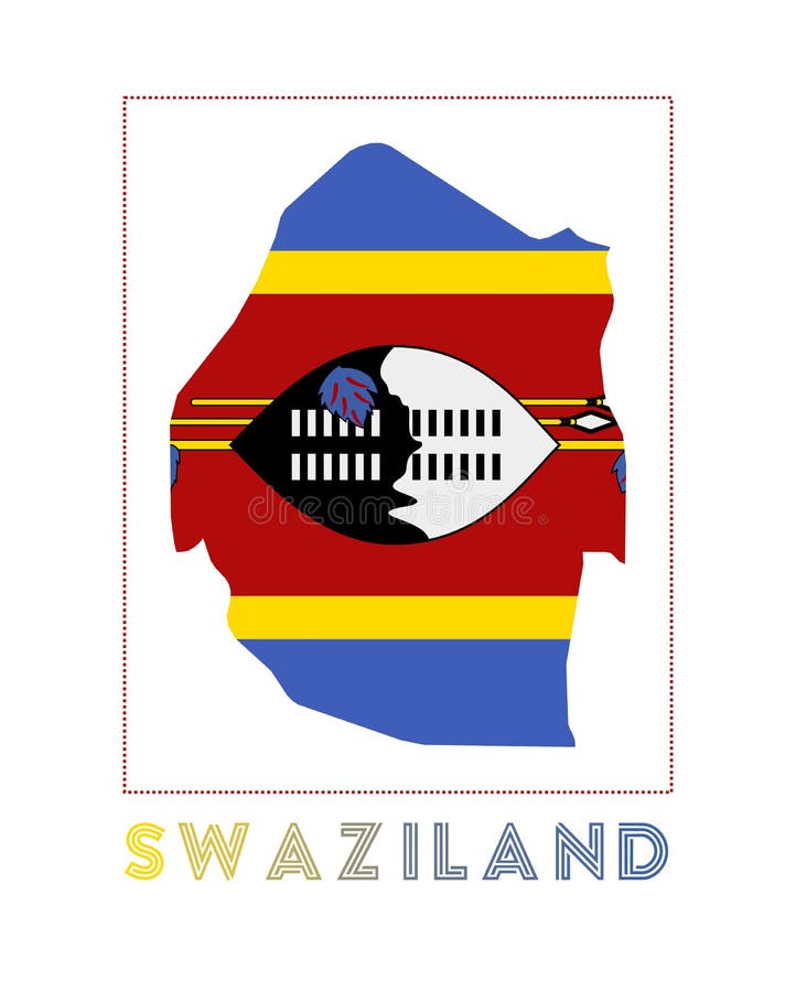 Swaziland Logo. Map of Swaziland with Country. Stock Vector ...