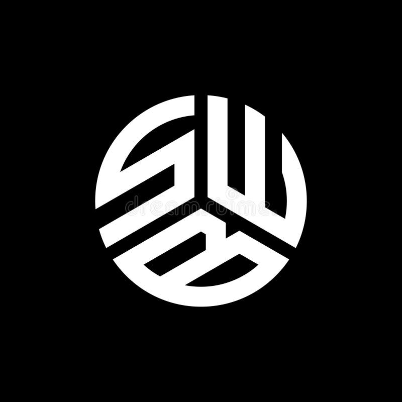 SWB Letter Logo Design on Black Background. SWB Creative Initials ...