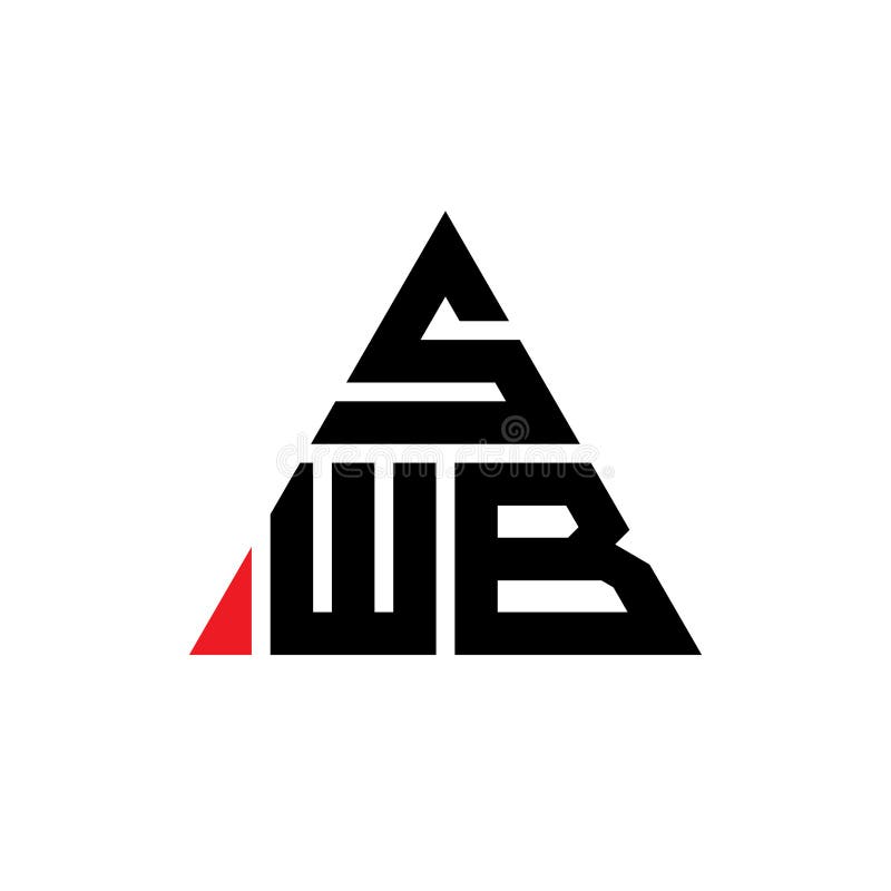 SWB Triangle Letter Logo Design with Triangle Shape. SWB Triangle Logo ...