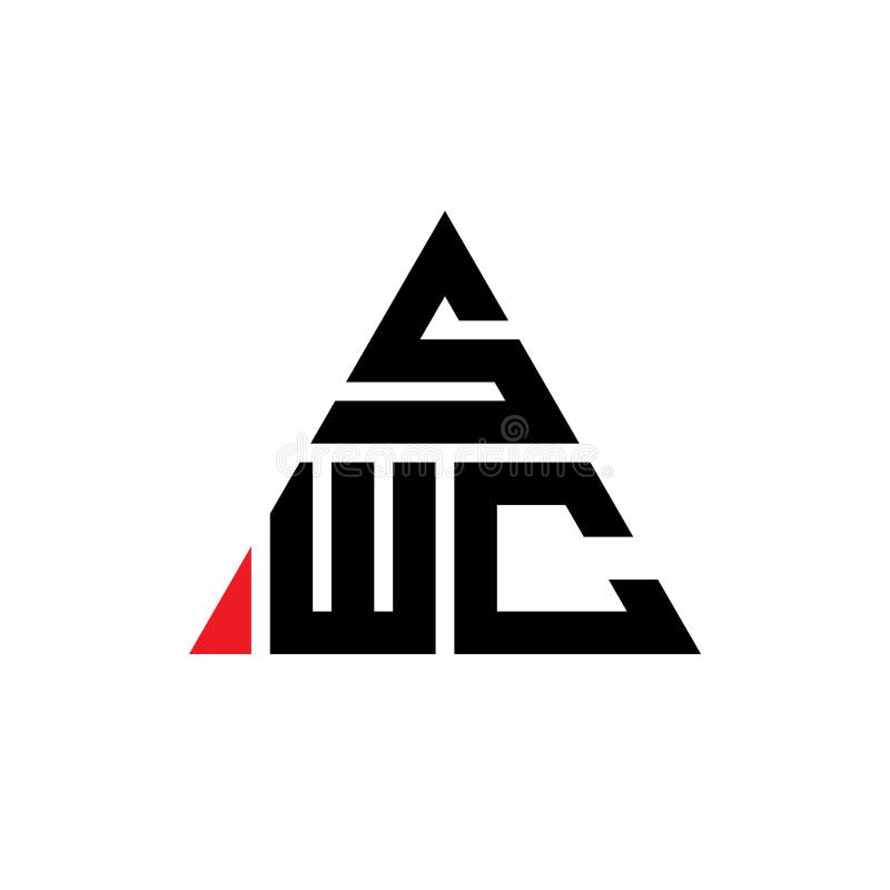 SWC Triangle Letter Logo Design with Triangle Shape. SWC Triangle Logo ...