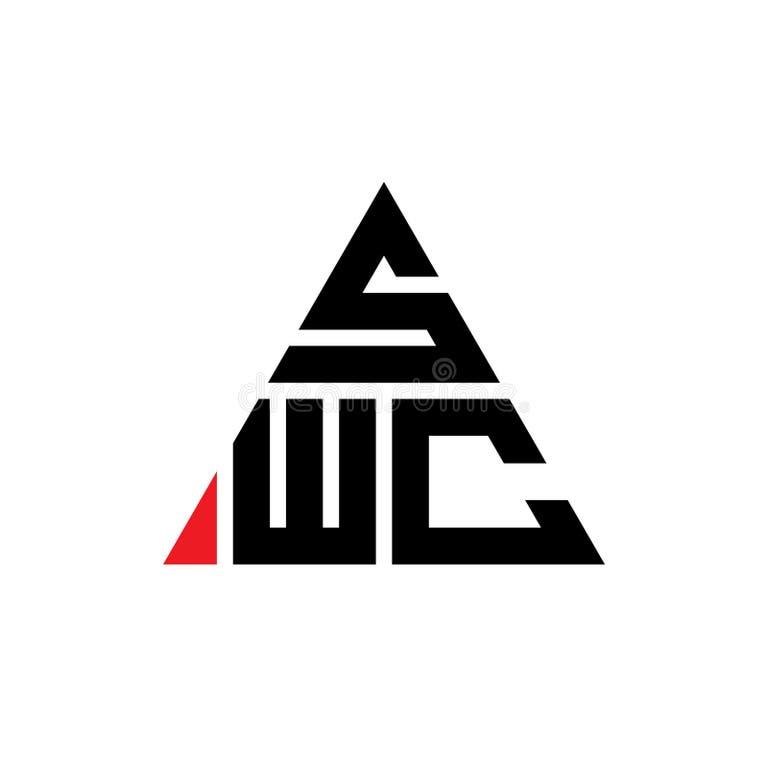SWC Triangle Letter Logo Design with Triangle Shape. SWC Triangle Logo ...